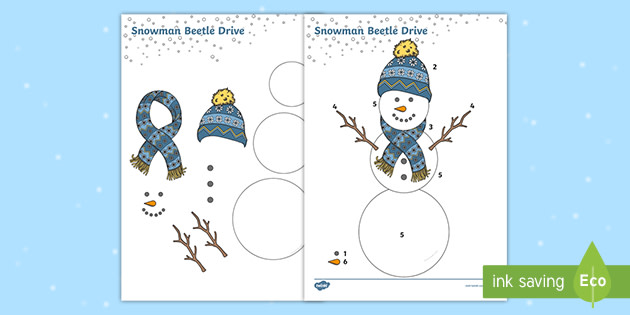 Beetle Drive Snowman (teacher made)
