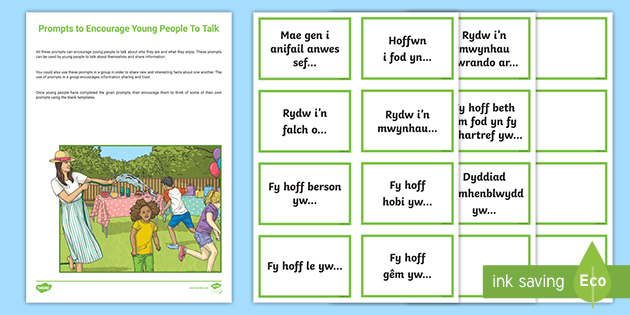 Lovely Discussion Starter Welsh Flashcards (Teacher-made)