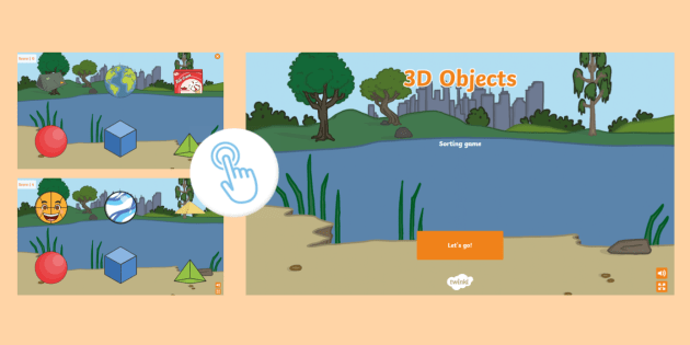 3D Objects Sorting Game (teacher made)