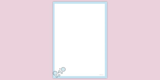 Bubble Page Border | Page Borders | Twinkl