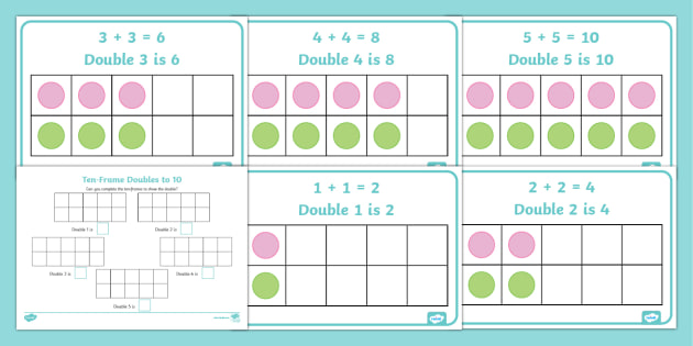 👉 Ten-Frame Doubles to 10 Posters and Activity Sheet
