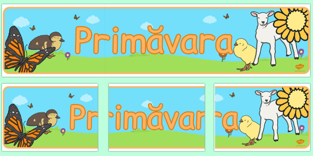 Primăvara - Banner (teacher made)