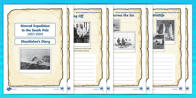 Antarctic Explorers: Shackleton's Diary Writing Booklet