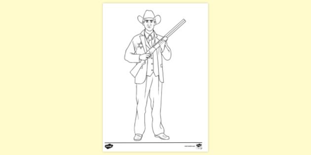 FREE! - Heck Tate Colouring Sheet | Colouring Sheet