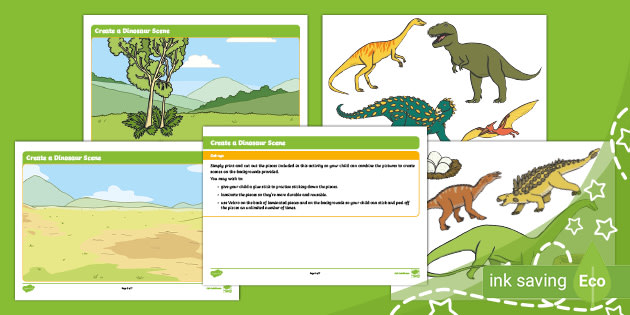 Create a Scene Dinosaurs Activity