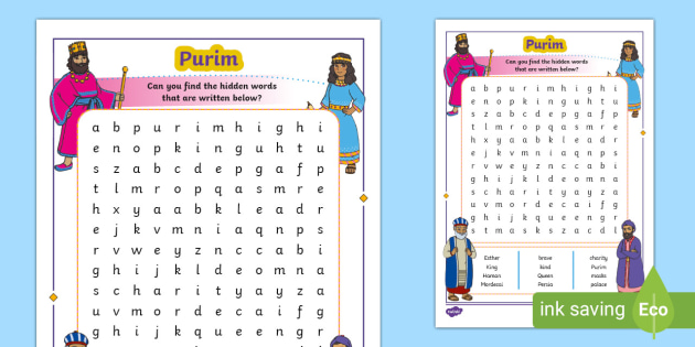 KS1 Purim Word Search (Teacher-Made)