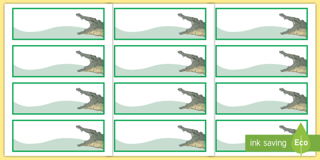 FREE! - Crocodile Themed Editable Drawer-Peg-Name Labels (Colourful)