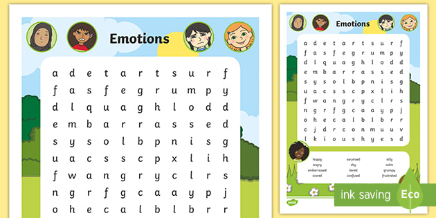 * NEW * Emotions Word Search