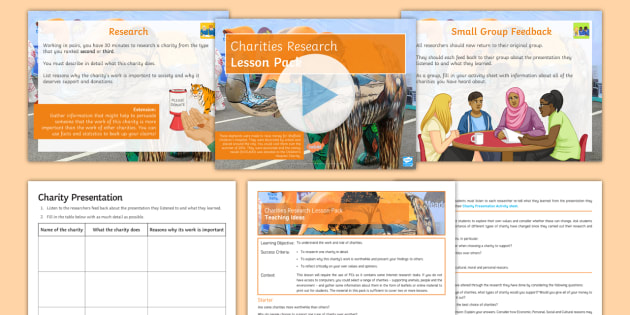Charities Research Lesson Pack (teacher made)