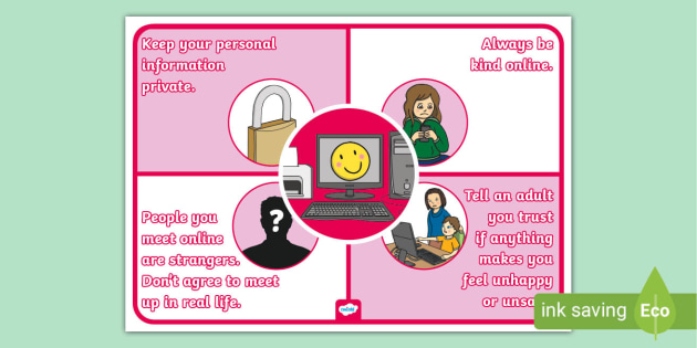 Safe and Happy Online Safety Poster | Twinkl (teacher made)