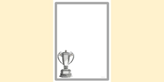 FREE! - Six Nations Trophy Page Border (Teacher-Made)