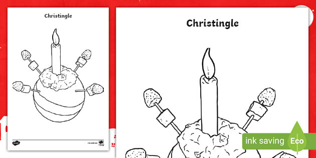 Christingle Picture Colouring Sheets - Primary Resource
