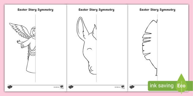 Easter Story Symmetry Activity Sheets (teacher made)