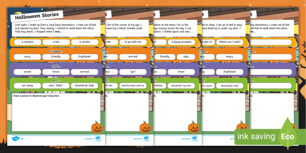 Halloween First Level Writing Differentiated Worksheets