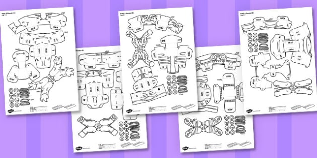 Make A 3D Monster Activity (teacher made)