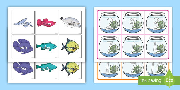 Fijian Language Week Numbers 1 - 10 Bingo (teacher made)