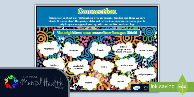 FREE! - World Mental Health Day Connection Poster 3-6