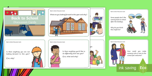 KS1 Back to School Discussion Cards (teacher made)