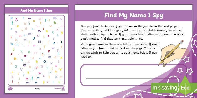 * NEW * Find My Name I Spy