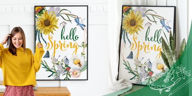 Hello Spring Poster | Twinkl Art Gallery (teacher made)