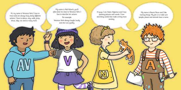 Grammar Gang Character Cut Outs (teacher made)