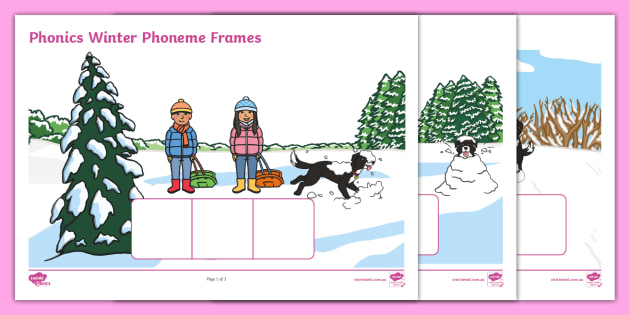 Twinkl Phonics Winter Phoneme Prompt Frames (teacher made)