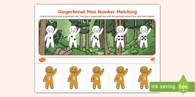Gingerbread 1-5 Number Matching Activity