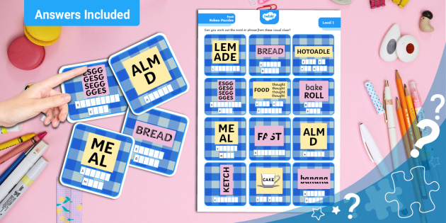 Food-Themed Rebus Puzzles PowerPoint - Twinkl - Kids Puzzles
