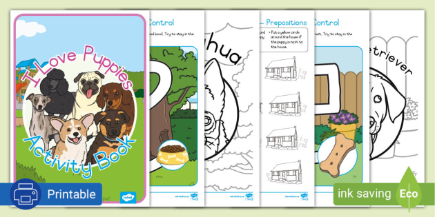 Printable Puppy Activity Book - Foundation Phase - Twinkl