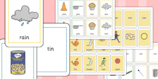 Final 'N' Sound Playing Cards (teacher made)