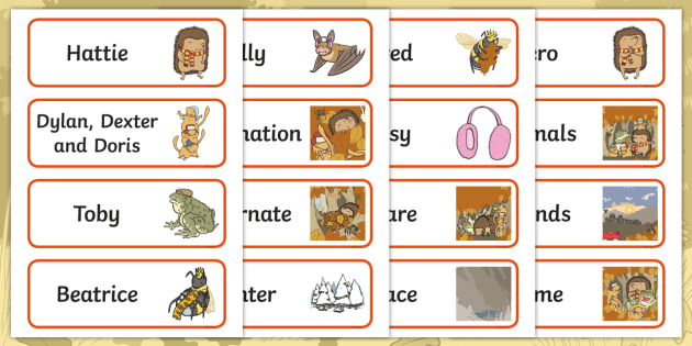 Don't Hog the Hedge! Word Cards