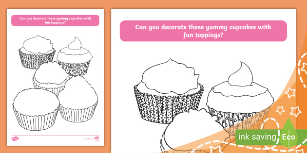 Cupcakes Doodle Page (teacher made)