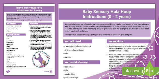 Baby Sensory Hula Hoop Instructions (Ages 0 - 2)