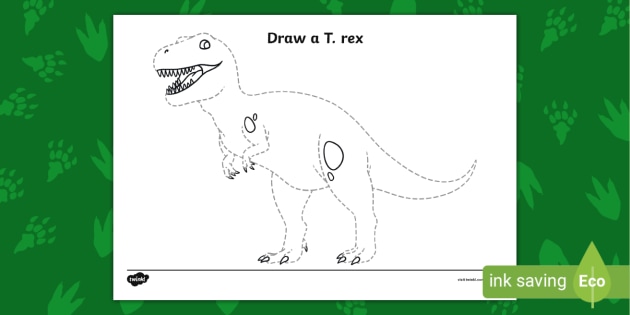Draw a T. rex Pencil Control Activity (teacher made)