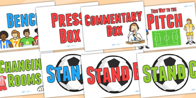 Football World Cup Role Play Stadium Signs