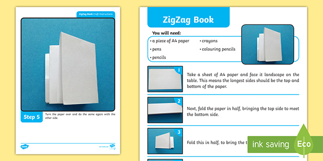 KS1 ZigZag Book Instructions