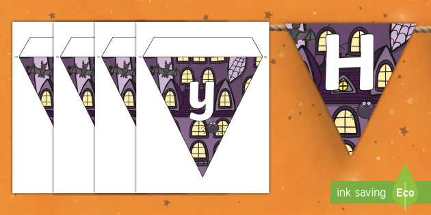 Happy Halloween Bunting | Printable Decoration | Twinkl