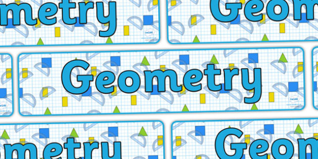 FREE! - Geometry Display Banner (teacher made)