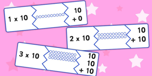 Ten Times Table Matching Puzzle Game