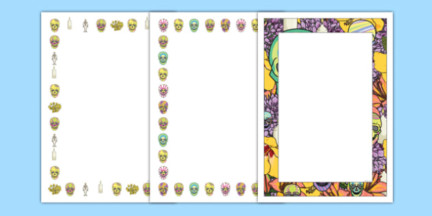 Day Of The Death Page Borders (teacher made)