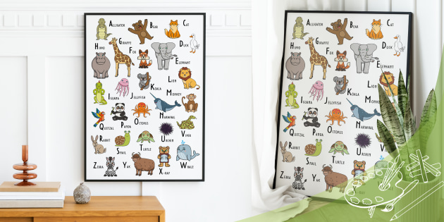 Animal-Themed Alphabet Poster | Twinkl Art Gallery