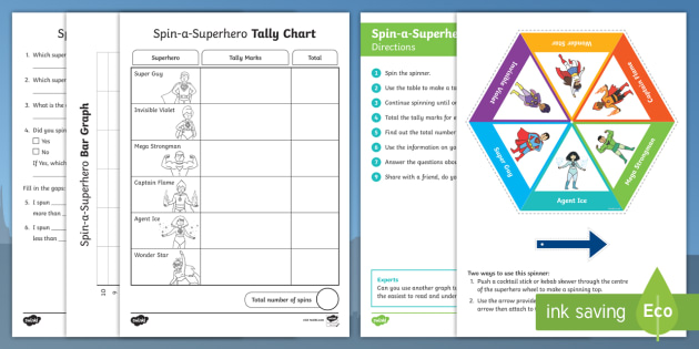 Superhero Statistics Activity Pack