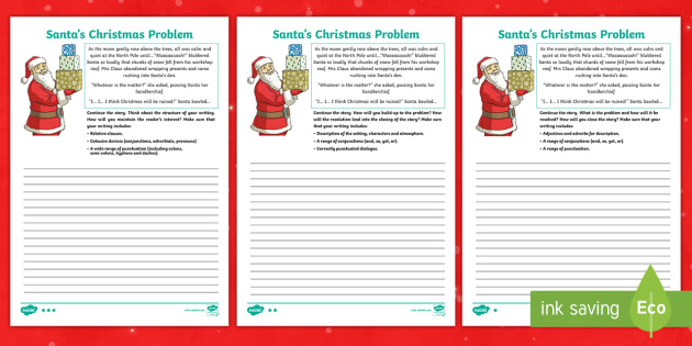 KS2 Santa's Christmas Problem Differentiated Worksheet / Worksheets