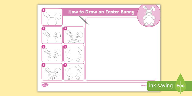 How to Draw an Easter Bunny | Easter Drawings Activity