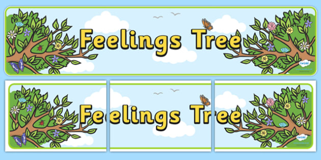 Feelings Tree Display Banner - feelings, emotions, ourselves