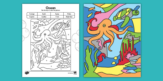 ocean coloring for kids