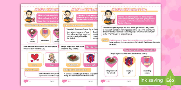 Valentine's Day Differentiated Reading Comprehension