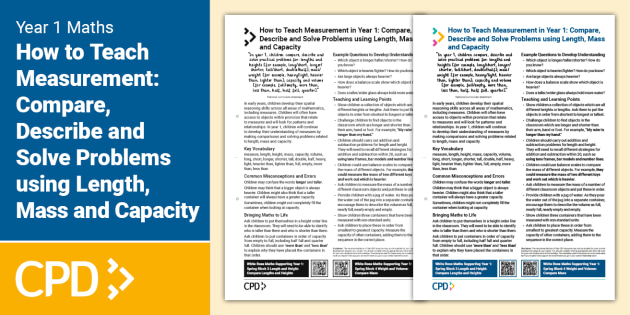 Measurement Comparisons | twinkl.com.au