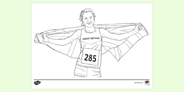 FREE! - Maria Lyle Paralympic Runner Colouring Sheet | Colouring