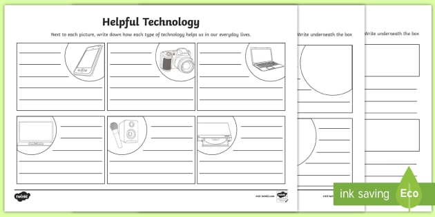 Helpful Technology Differentiated Worksheets (teacher made)